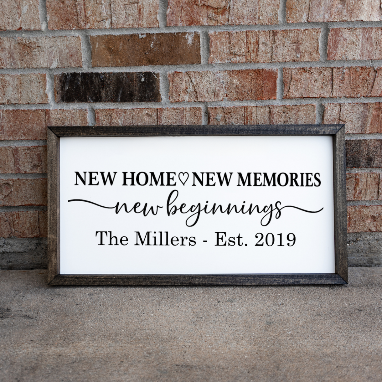 Personalized New Home New Beginnings Wooden Sign – Personalized Guru