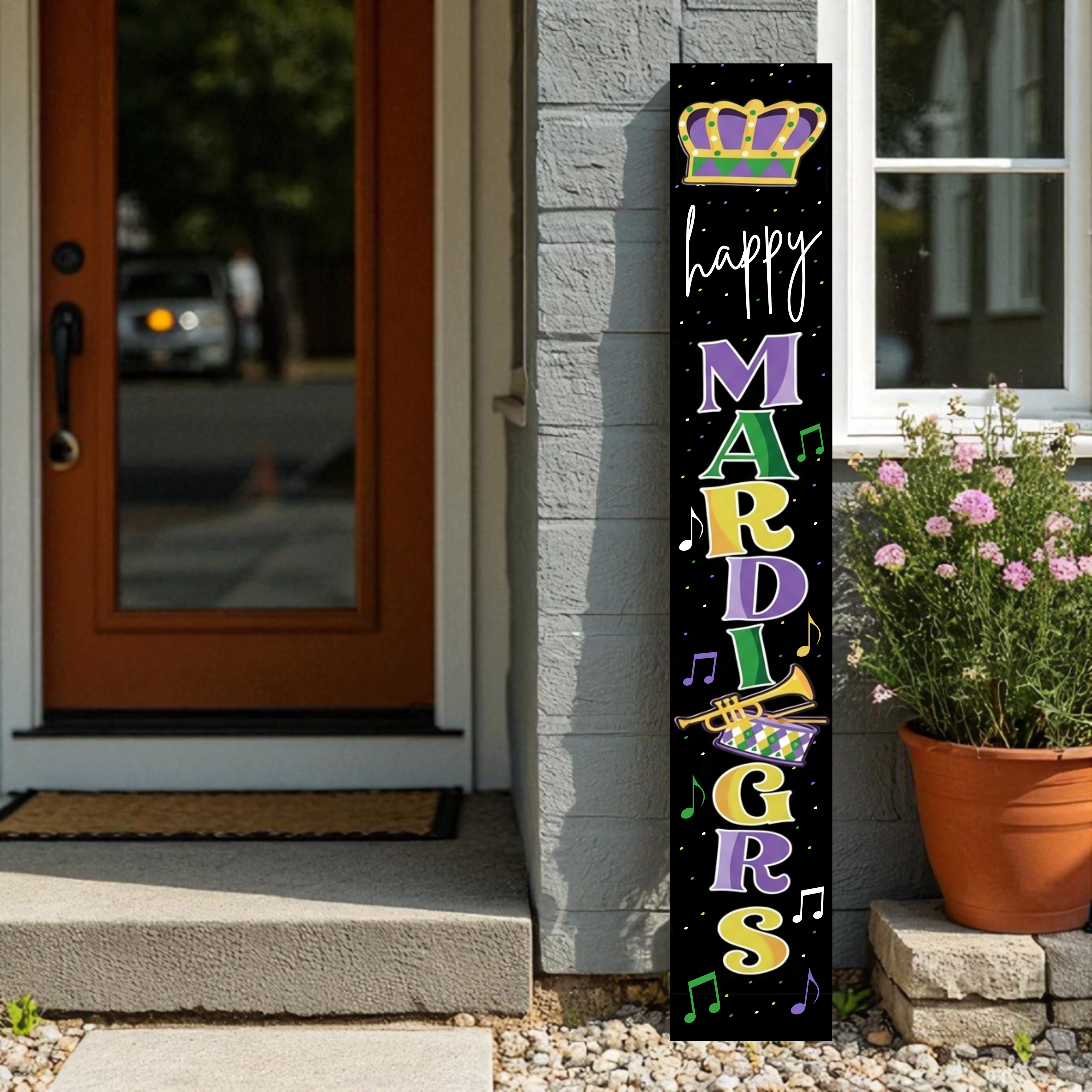 Happy Mardi Gras Porch Sign – Personalized Guru