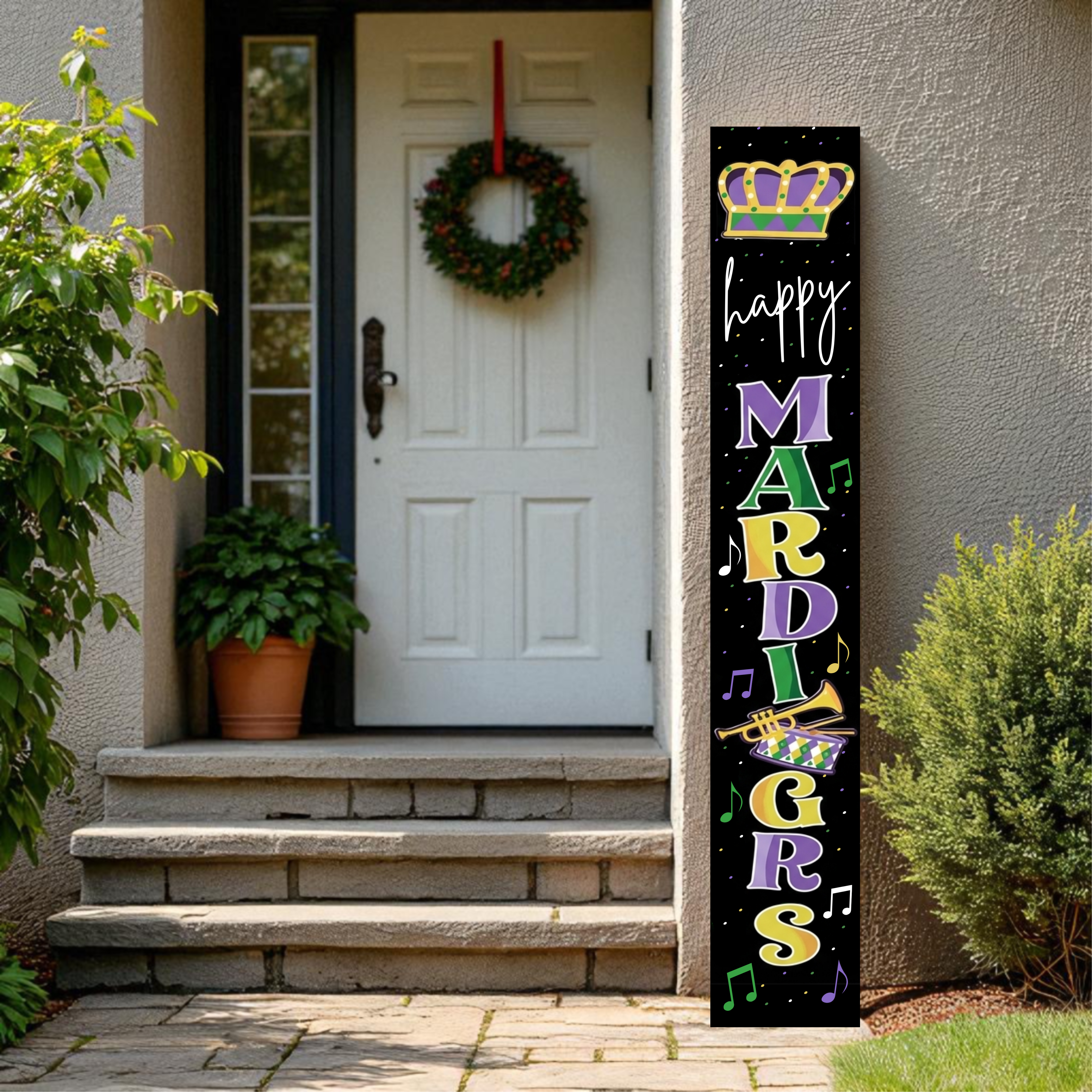 Happy Mardi Gras Porch Sign – Personalized Guru