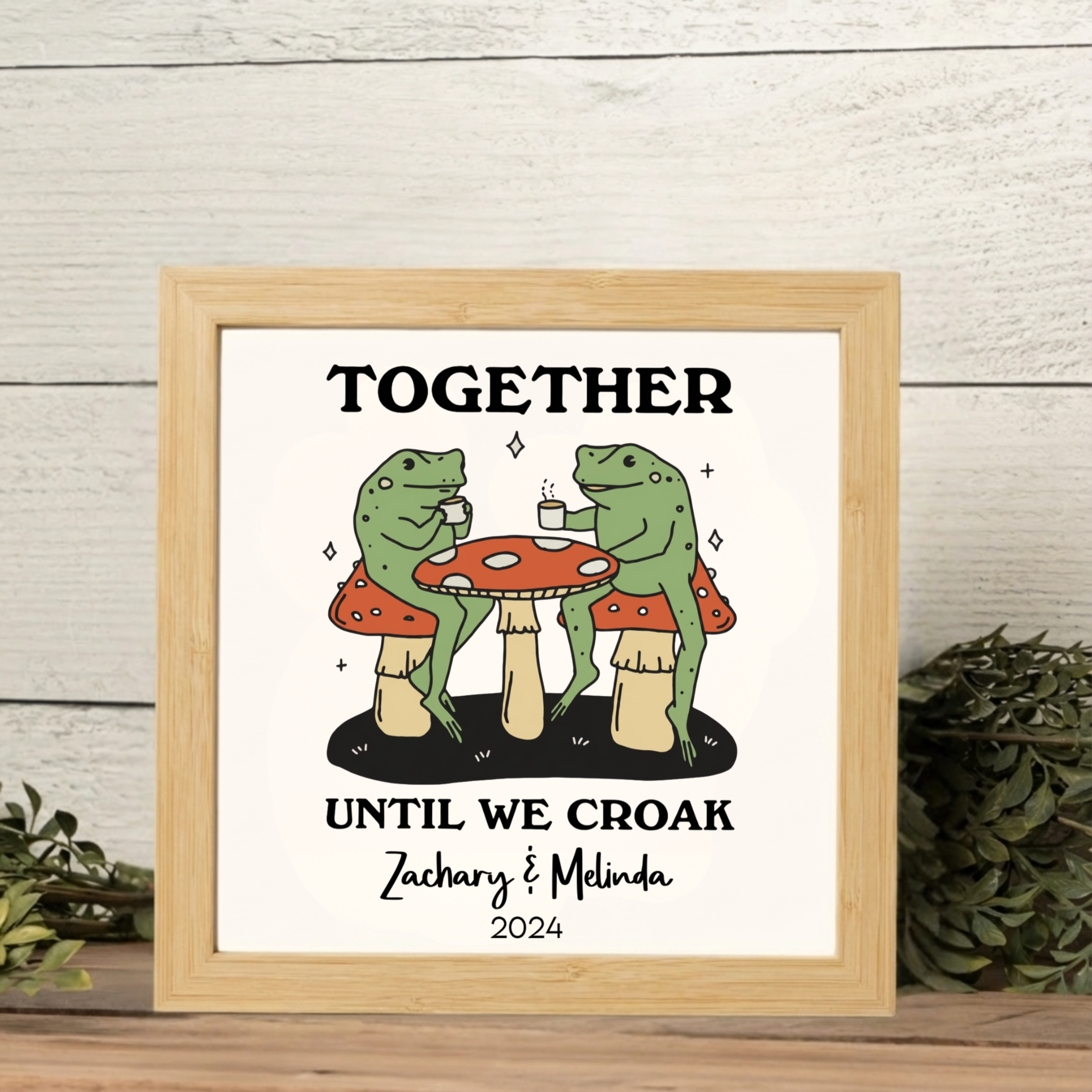 Personalized "Together Until We Croak" Framed Print – Personalized Guru