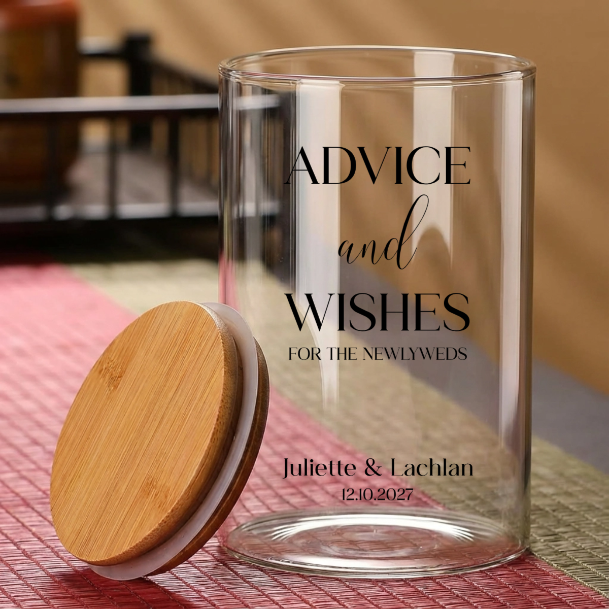 Custom Advice and Wishes Jar for Wedding – Personalized Guru